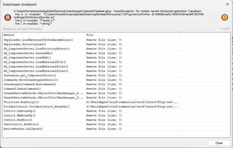 Error On Opening Grasshopper Grasshopper Mcneel Forum