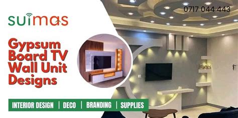 Popular Modern Gypsum Board Tv Wall Unit Designs In Kenya Interior