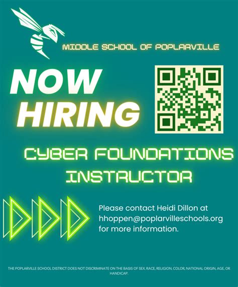 Cyber Foundations Position Open Poplarville School District