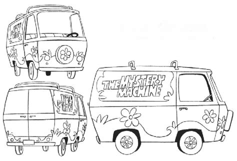 Mystery Machine Van Scooby Doo Coloring Pages Coloring Pages
