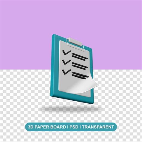 Premium PSD A Clipboard With A Checklist On It