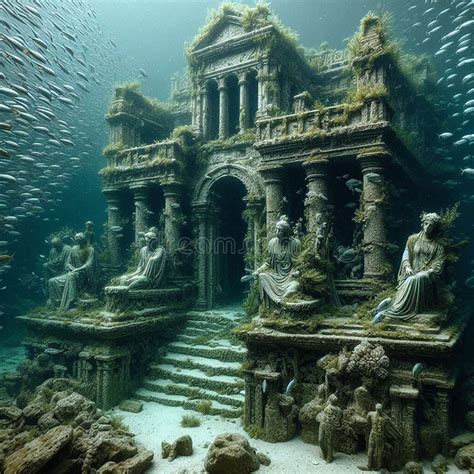 Underwater Ruins Statues At Leon Donovan Blog