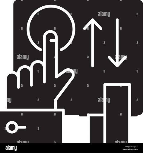 Click Here Black Icon Vector Sign On Isolated Background Click Here