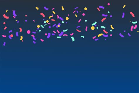 Confetti Colorful Party Background Vector Birthday Confetti Background