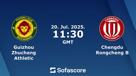 Guizhou Zhucheng Athletic Vs Chengdu Rongcheng B Live Score H2h And