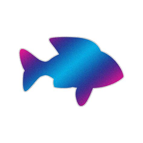 Colorful Glitter Fish Sticker Design 14207838 Png