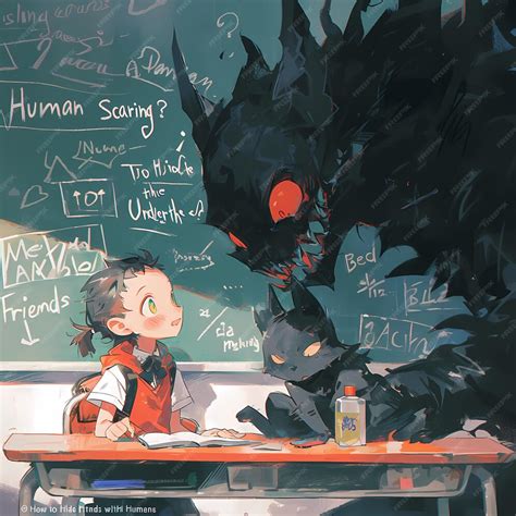 Premium Photo Young Monsters School An Unlikely Friendship