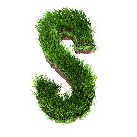 Grass Letter S Grassy Typographic Grass Photo Background And Picture