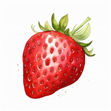Premium Photo Watercolor Strawberry Clipart