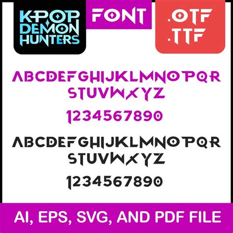Kpop Demon Hunters Svg Etsy