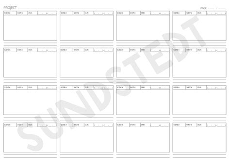 Storyboard Template 16 Panel Landscape