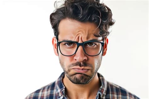 Annoyed Man Isolated On White Background Premium Ai Generated Image