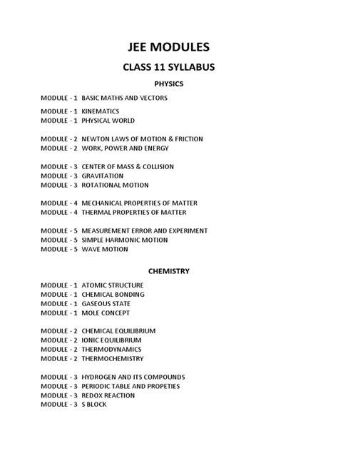 Jee Modules Pdf Chemistry Integral