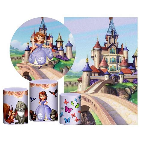 Painel Festa Princesa Sofia Redondo Extra