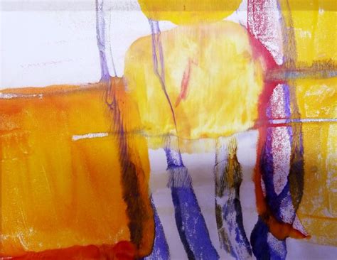 Encaustic Monotype Art Painting Encaustic