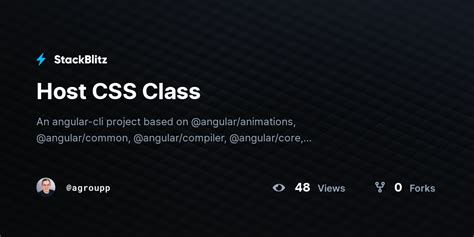 Host Css Class Stackblitz