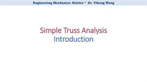 Pdf Simple Truss Analysis Introduction Ifsc Joinvillemigueltbahia