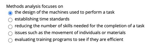 Solved Methods Analysis Focuses On The Design Of The