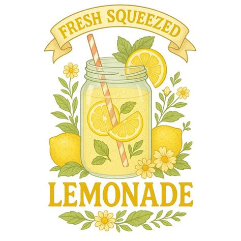 Fresh Squeezed Lemonade T Shirt Sticker Design In 2025 Fresh Squeezed