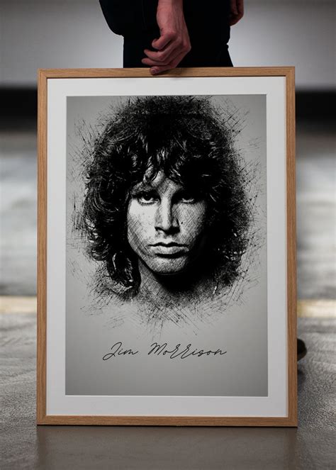 Jim Morrison Poster Von Sketch Art Printler