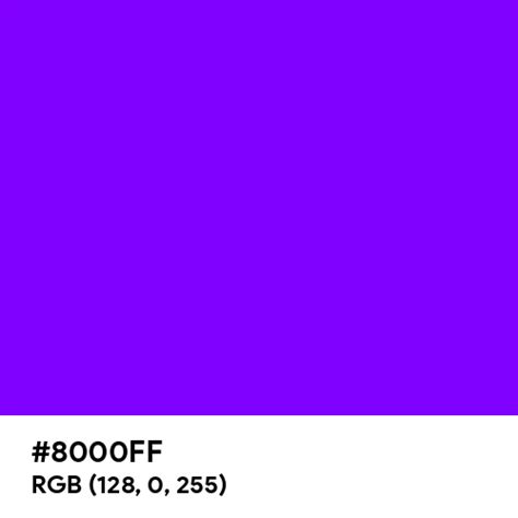 8000ff Color Name Is Violet Color Wheel