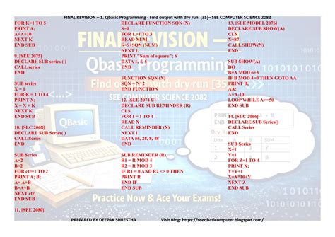 Slc Slc See Qbasic Programming With Computer Science