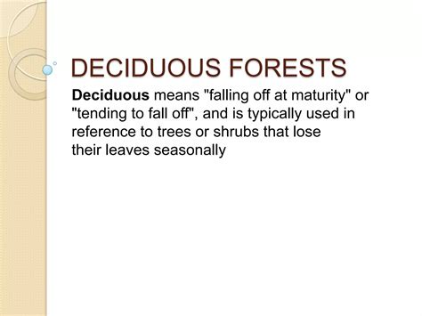 Decidous Forests Pptx