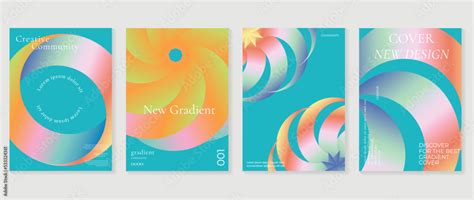 Abstract Fluid Gradient Background Vector Futuristic Style Cover Template With Geometric Shapes
