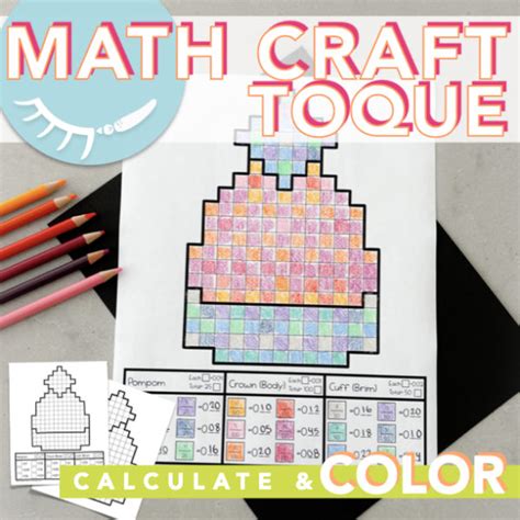 Decimal To Fraction Worksheet Cute Winter Themed Toque Math Activity