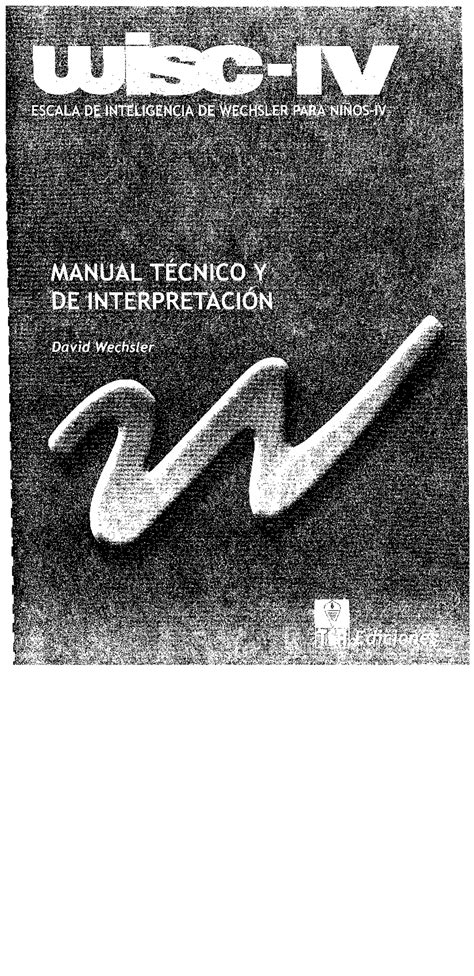 353601823 Wisc Iv Manual Tecnico Y De Interpretacion Pdfpdf Compress