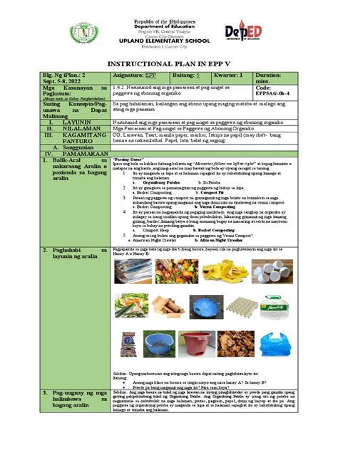 Instructional Plan In Epp 5 Week 2 Pdf