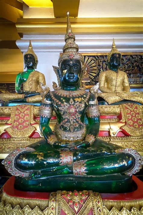 Emerald Buddha Statue In Wat Phra Kaew Buddhist Temple Bangkok
