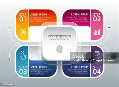 인포그래픽을 위한 벡터 요소입니다 프레젠테이션 및 차트 단계 또는 프로세스 옵션 번호 워크플로 템플릿 Designnumber 4 인포그래픽에 대한 스톡 벡터 아트 및 기타