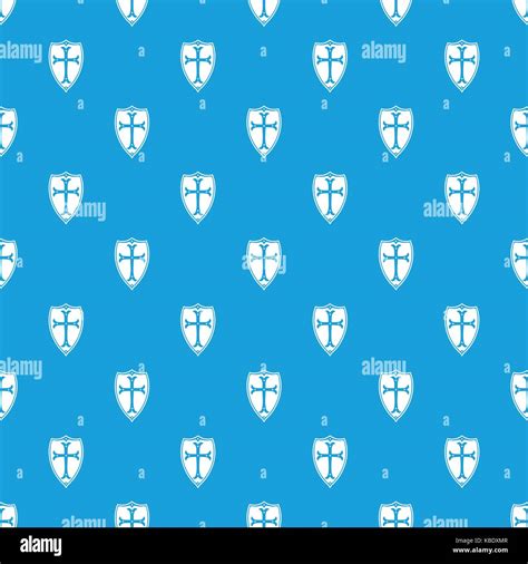 Shield Pattern Seamless Blue Stock Vector Image And Art Alamy