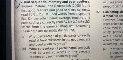 Solved Visual Sequential Memory And Poor Spellers Holmes