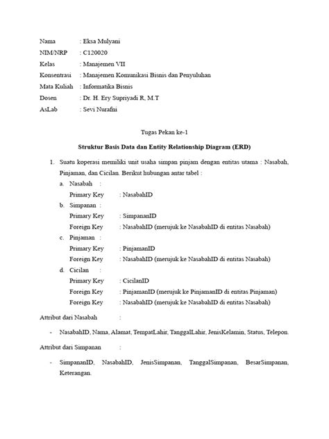 Erd Koperasi Simpan Pinjam Pdf