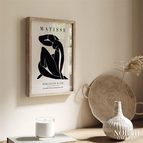 Henri Matisse Poster Black Nude Art Minimalist Wall Decor Etsy