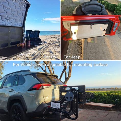 Drop Down Tailgate Table With Wood Tray Cargo Shelf For Jeep Wrangler