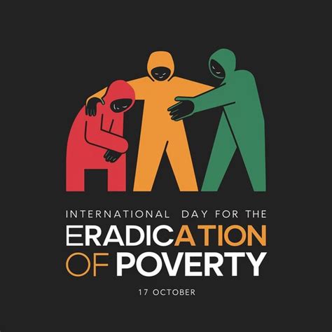 A Flat Template With Eradication Of Poverty Premium Ai Generated Image