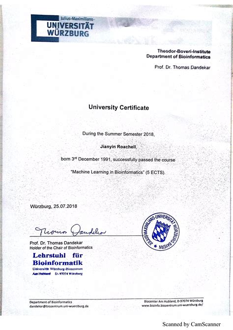 Machine Learning Certificate Bioinformatics Pdf