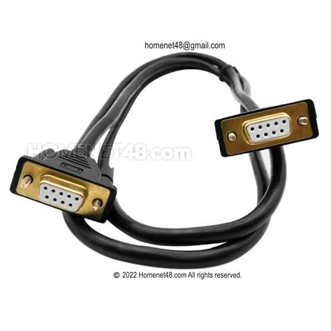 สาย rs232 serial port db9 หัวทอง เข้าหัวแบบตรง homenet48