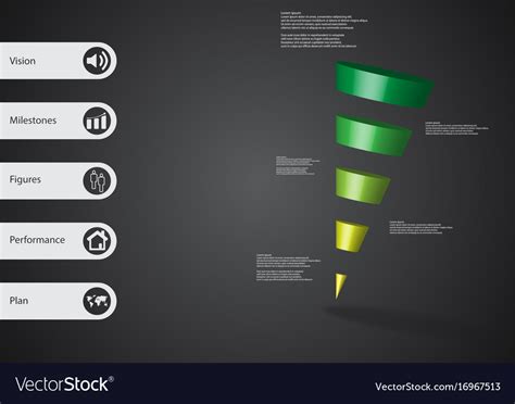 3d Infographic Template With Sloping Triangle Vector Image