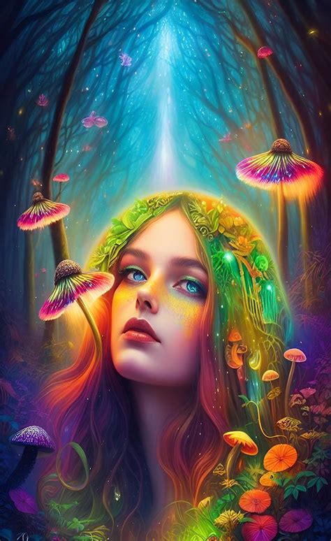 Mushroom Goddess Digital Art By Toka Abdo Fine Art America
