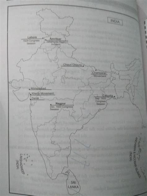 Class 10th History Book Lesson 3rd Important Places In Map