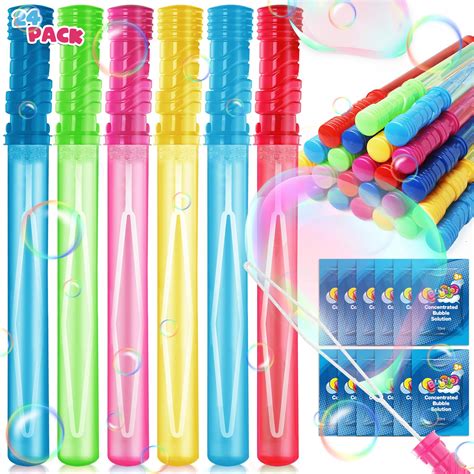 24 Pack 14 Bubble Wands Big Bubble Wands With 24 Bubble Refill