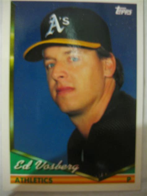 Baseball Cards Come To Life Ed Vosberg On Baseball Cards
