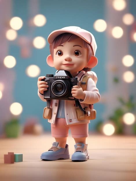 Premium Photo Tiny Cute Isometric Soft Smooth Lighting 3d Render