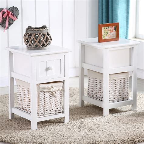 Nightstands With Wicker Baskets At Charlie Ortega Blog