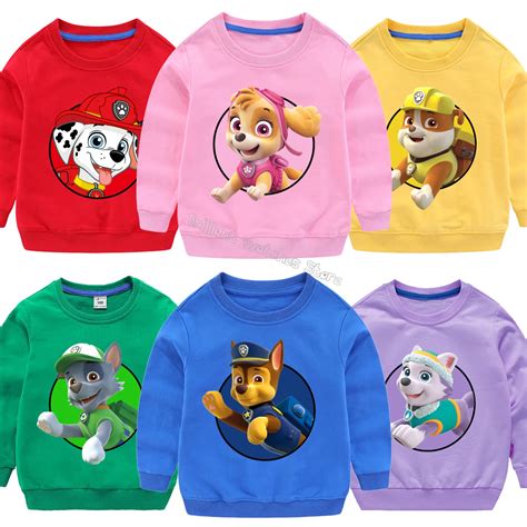 Sweat Shirt Paw Patrol Chase Skye Pour Enfants Sweats Capuche Manches Longues V Tements De
