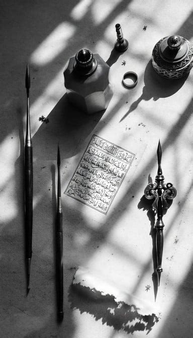 Free Calligraphys Timeless Tools Image Calligraphy Manuscript Arabic Download At Stockcake